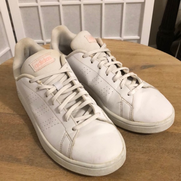 adidas | Shoes | Adidas Mens White Leather Upper Sneakers In Size 95 ...